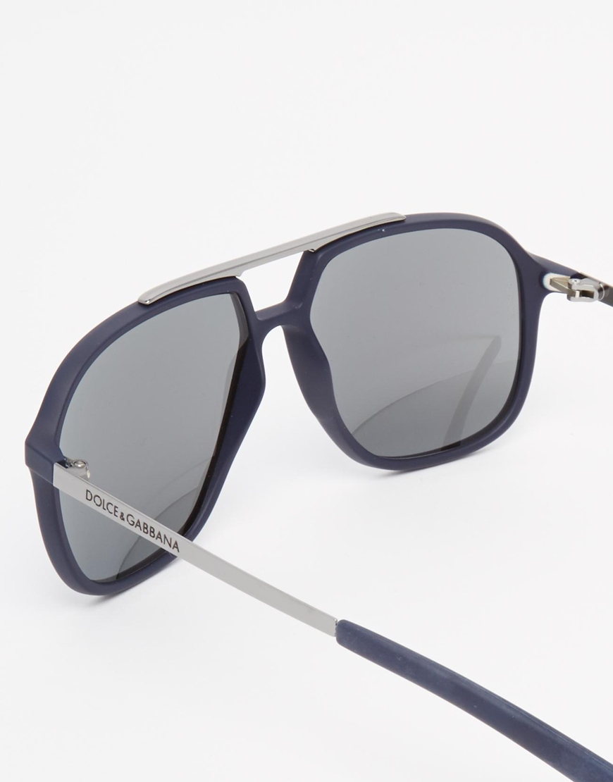 Dolce And Gabbana Aviator Sunglasses In Blue For Men Lyst