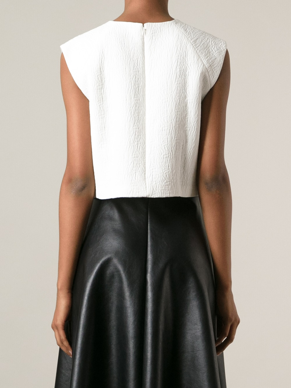 MSGM Floral Appliqué Top in White - Lyst