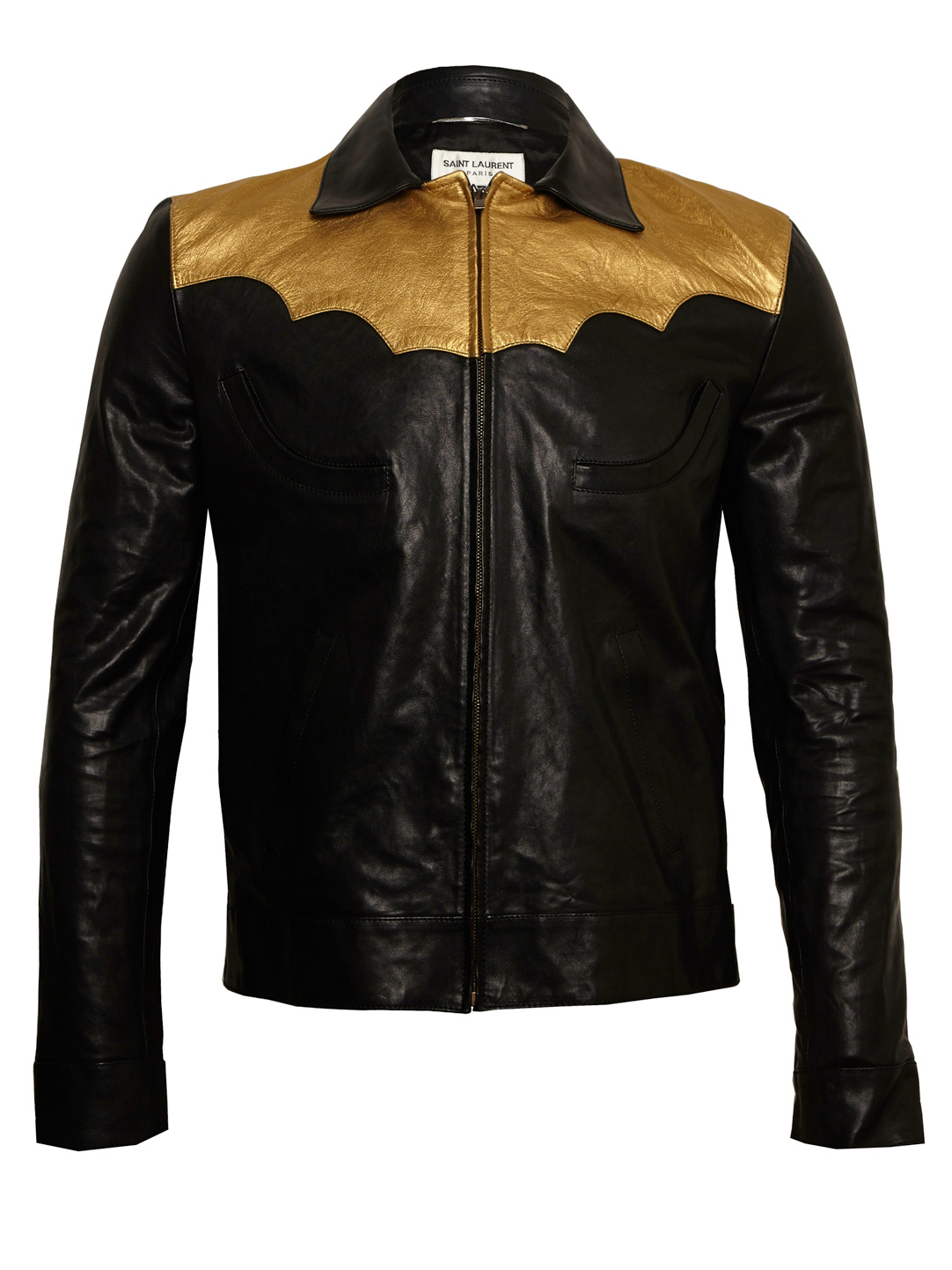 Saint laurent Western Leather Jacket in Black for Men | Lyst