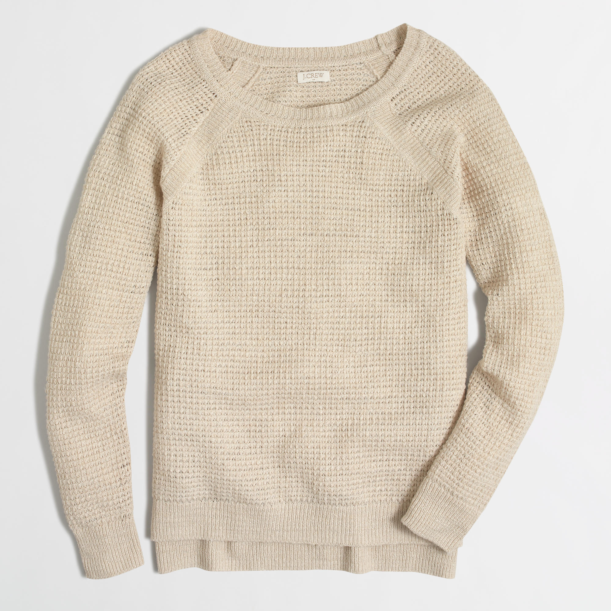 J Crew Factory Airspun Waffle Beach Sweater In Beige For Men Hthr