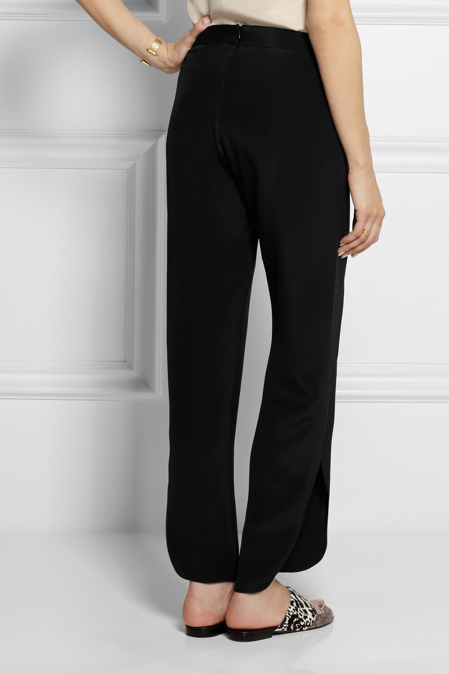 Totême Toulon Silk Wide-Leg Pants in Black - Lyst