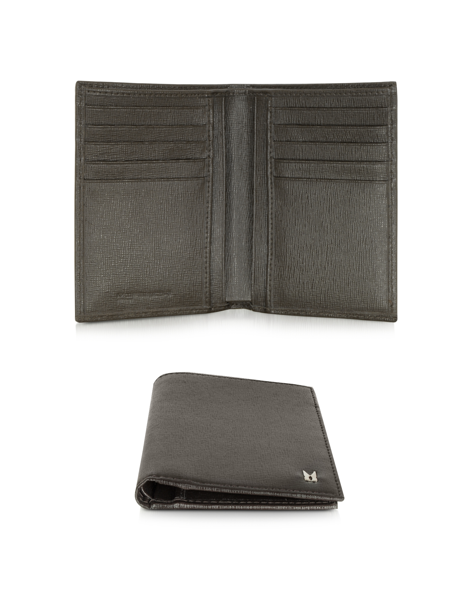 Black Leather Vertical Mens Wallet | semashow.com