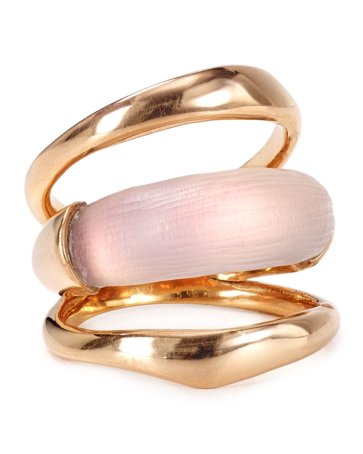 Alexis Bittar Lucite Orbital Statement Ring In Pink Rose Opal Lyst