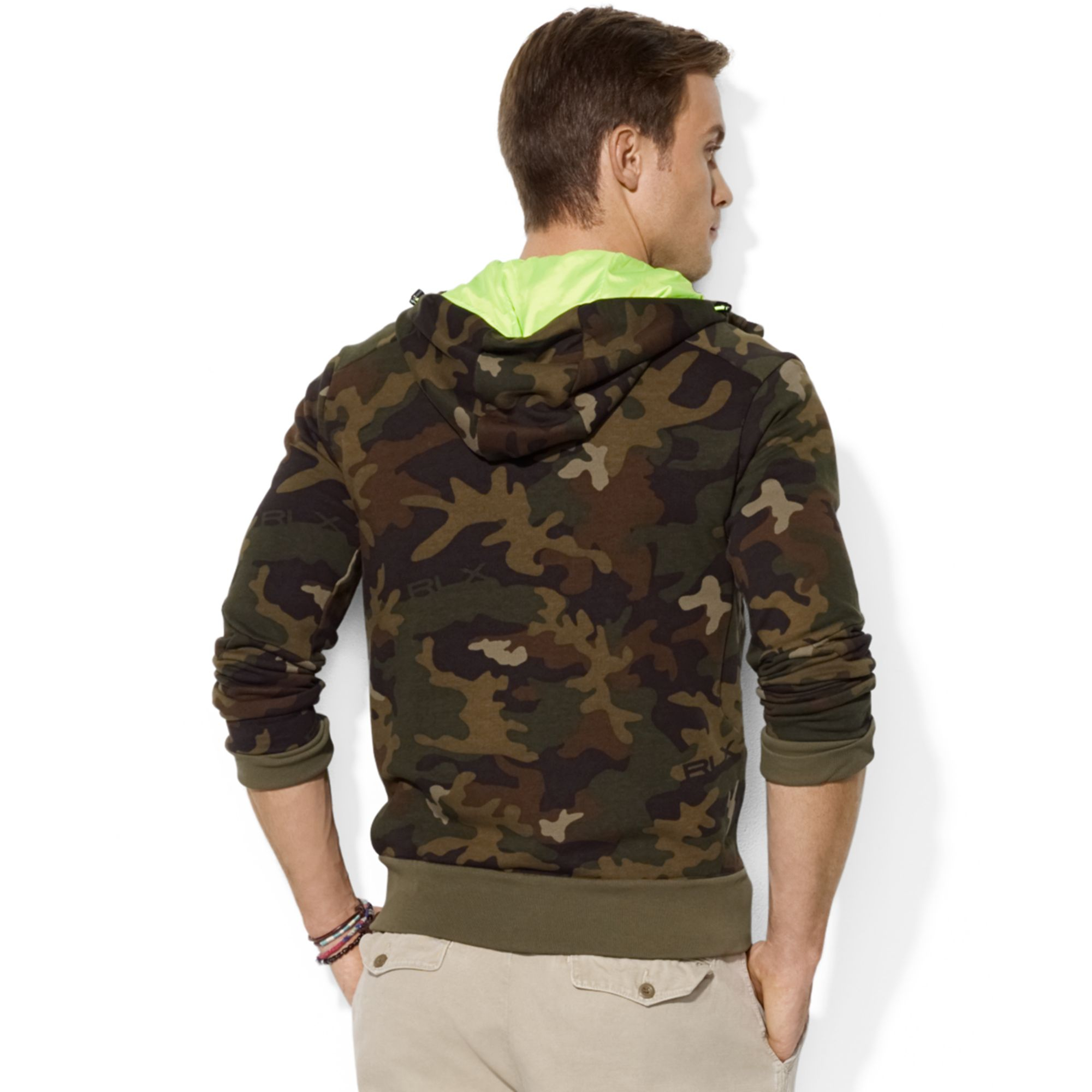 Lyst Ralph Lauren Polo Rlx Camouflage Fleece Jacket In Green For Men