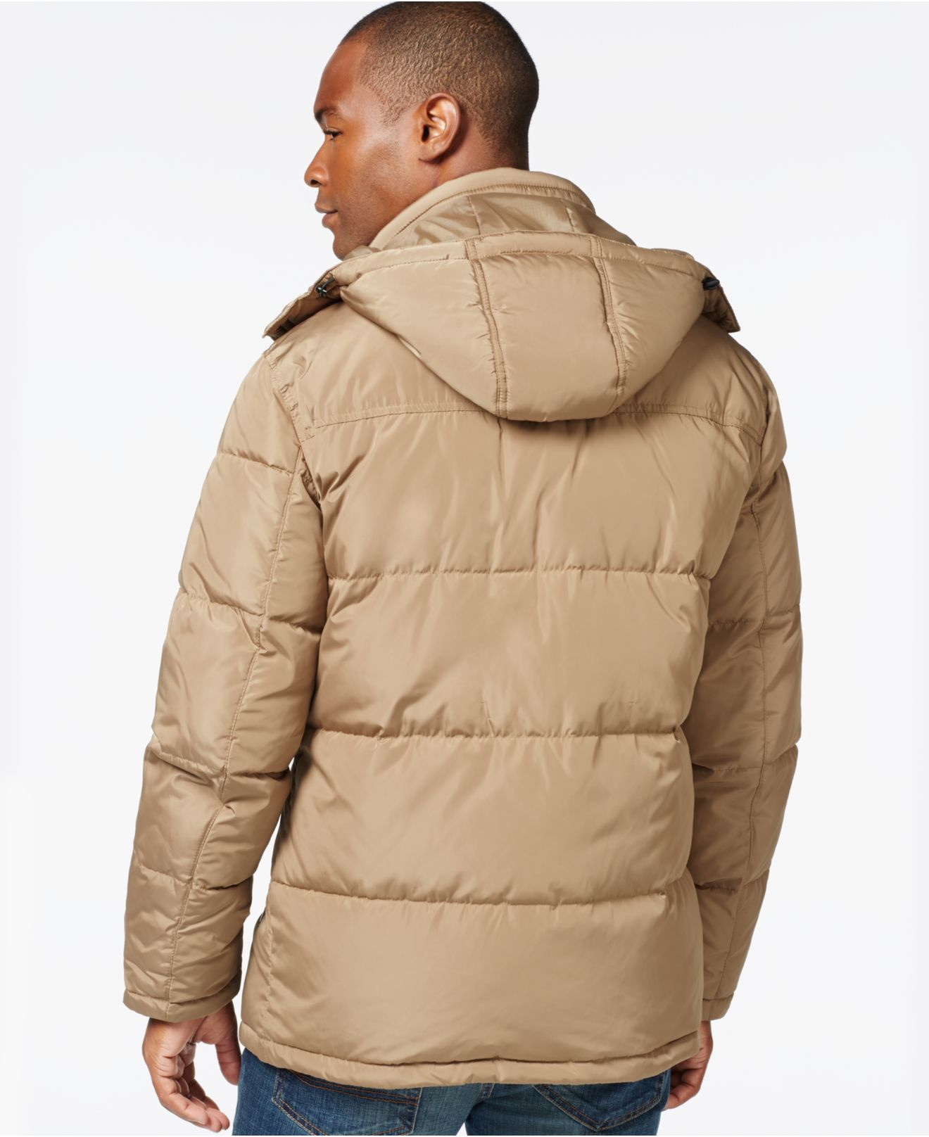 Lyst - London Fog Hooded Parka Jacket in Natural for Men