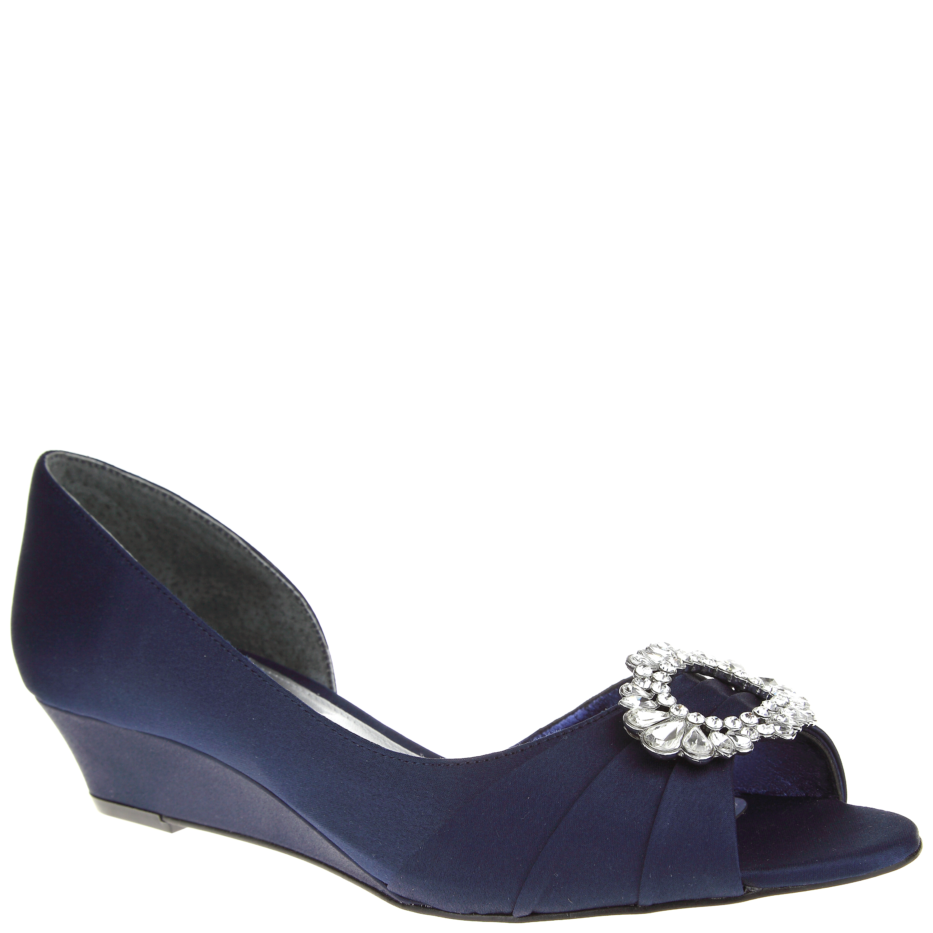 Nina Shoes Rivka In Blue New Navy Luster Satin Lyst