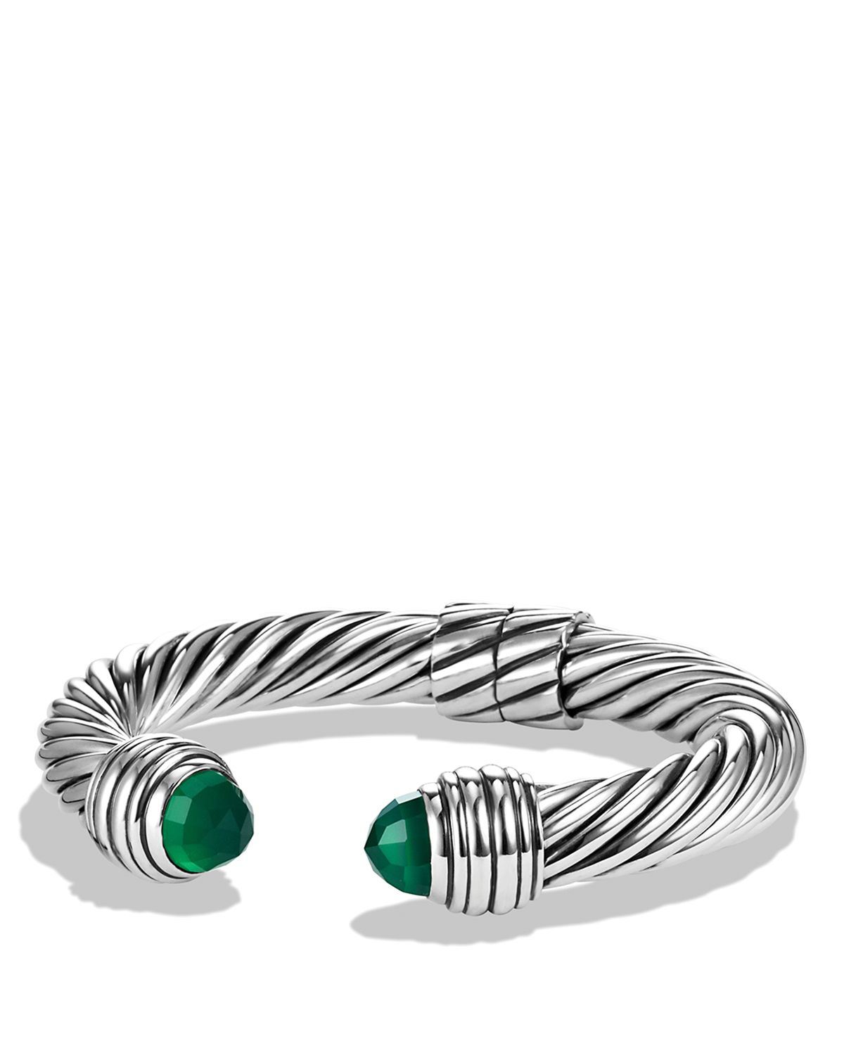 David Yurman Cable Classics Bracelet With Green Onyx in Silver/Green ...
