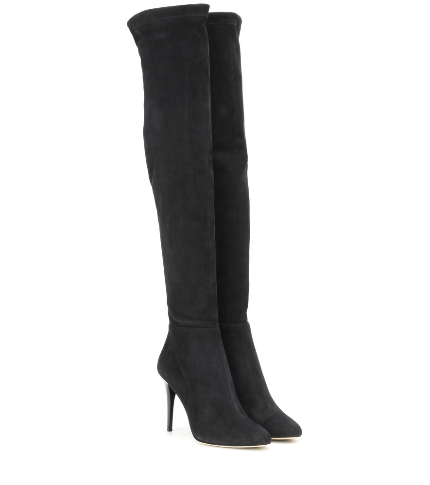 Jimmy Choo Toni Suede Over The Knee Boots In Black Lyst