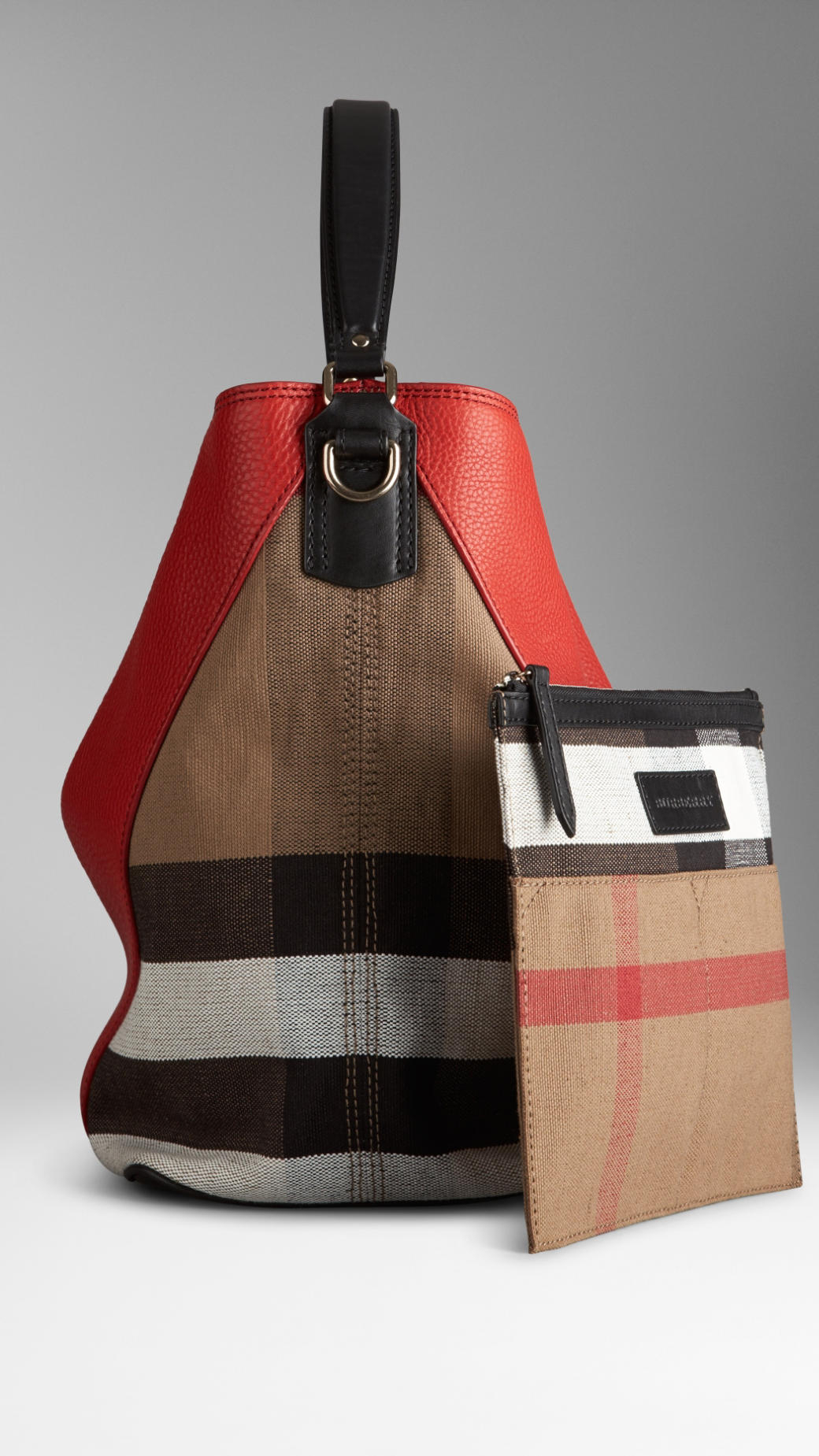 Burberry Medium Canvas Check Hobo Bag | Paul Smith