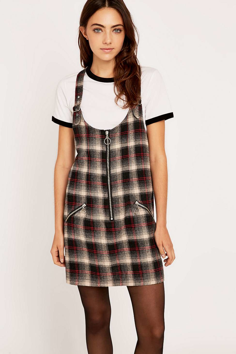 Black Pinafore Dress Lookbook