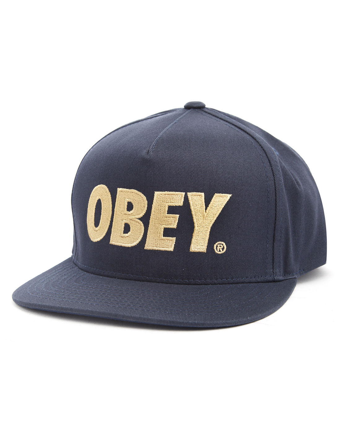Obey Cap The City Snapback Navy Blue Beige Logo in Blue for Men (navy ...
