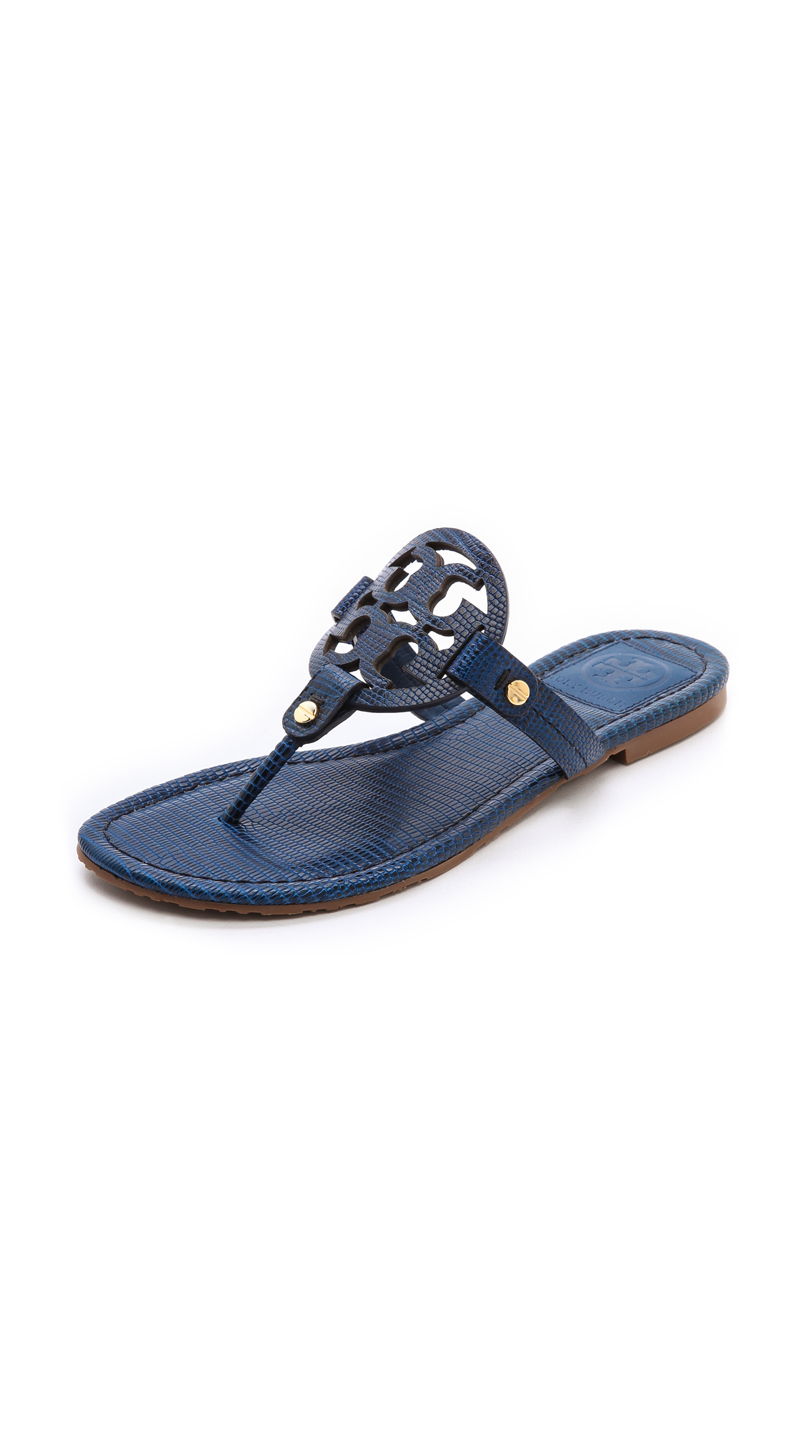 Tory Burch Miller Tejus Print Sandals Newport Navy In Blue Lyst Tory Burch Miller Tejus Print Sandals Newport Navy In Blue Lyst