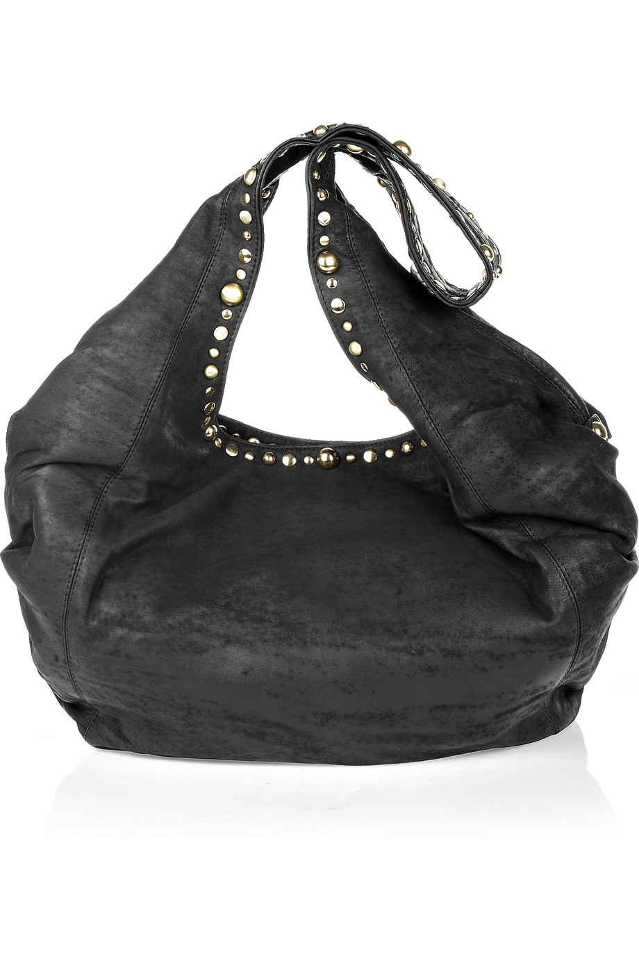 Black Patent Embossed Slouch Handbag | IUCN Water Black Patent Embossed Slouch Handbag | IUCN Water