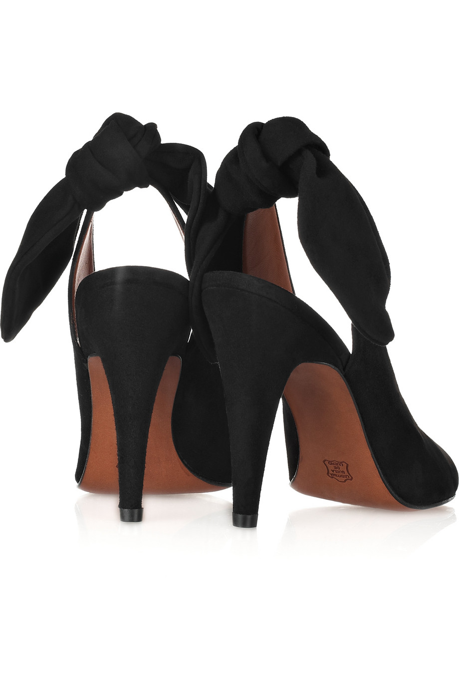 Black High Heels With Bow On Back