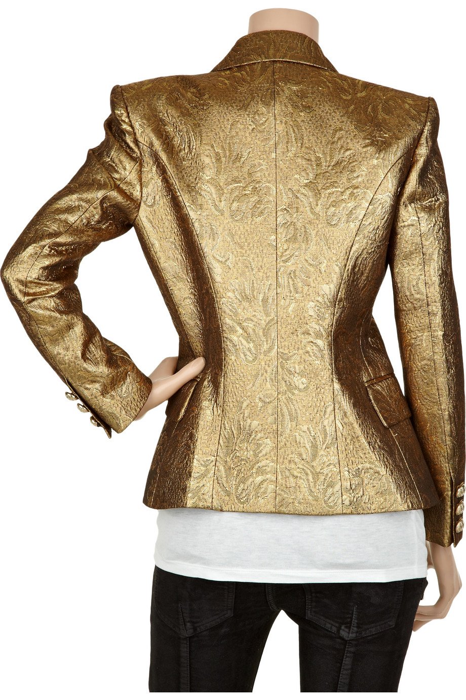 Balmain Synthetic Metallic Brocade Jacket - Lyst