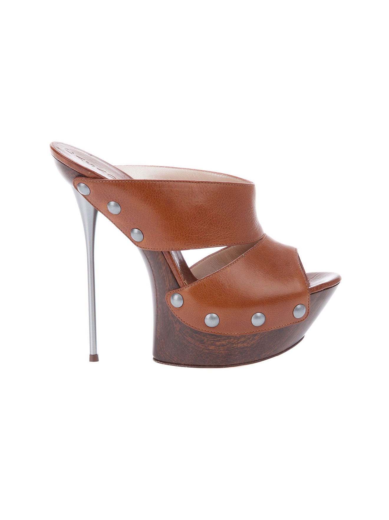 Casadei Platform Mule in Camel (Brown) - Lyst