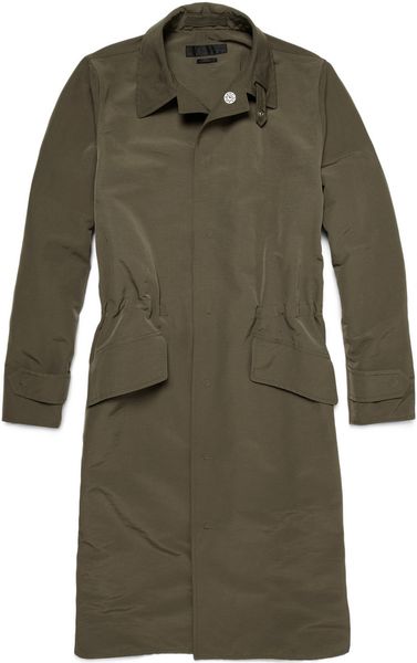 Alexander Mcqueen Wool Blend Parka Coat in Green for Men | Lyst