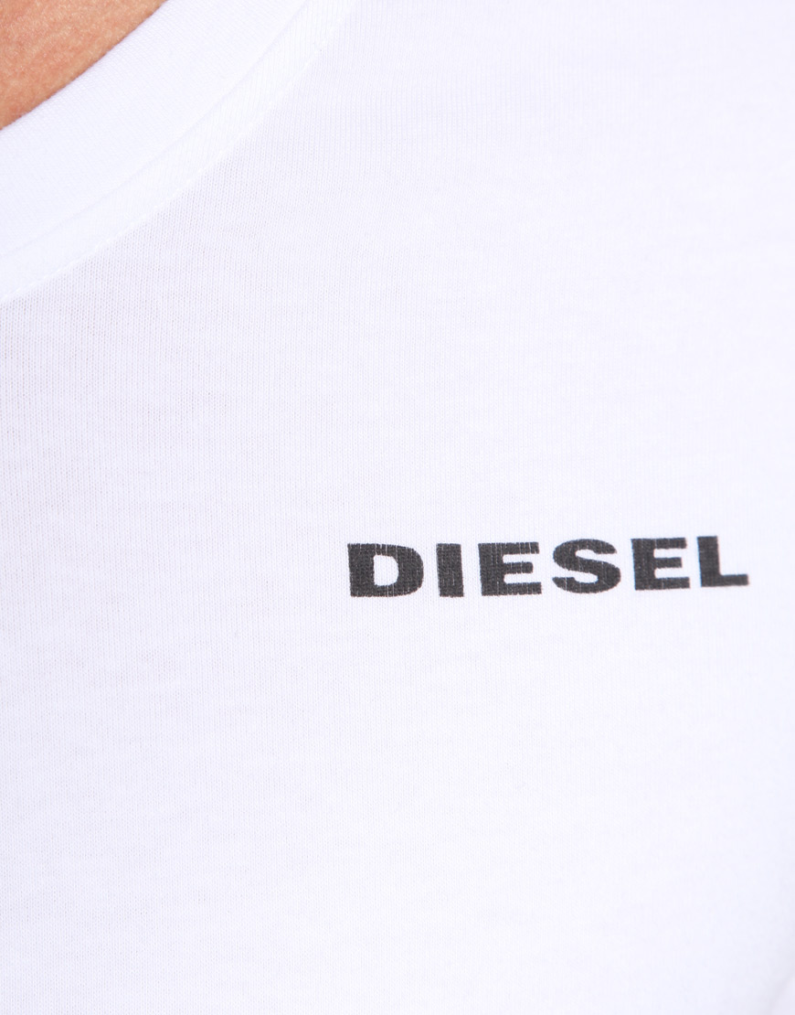 DIESEL V Neck T-shirt in White for Men - Lyst
