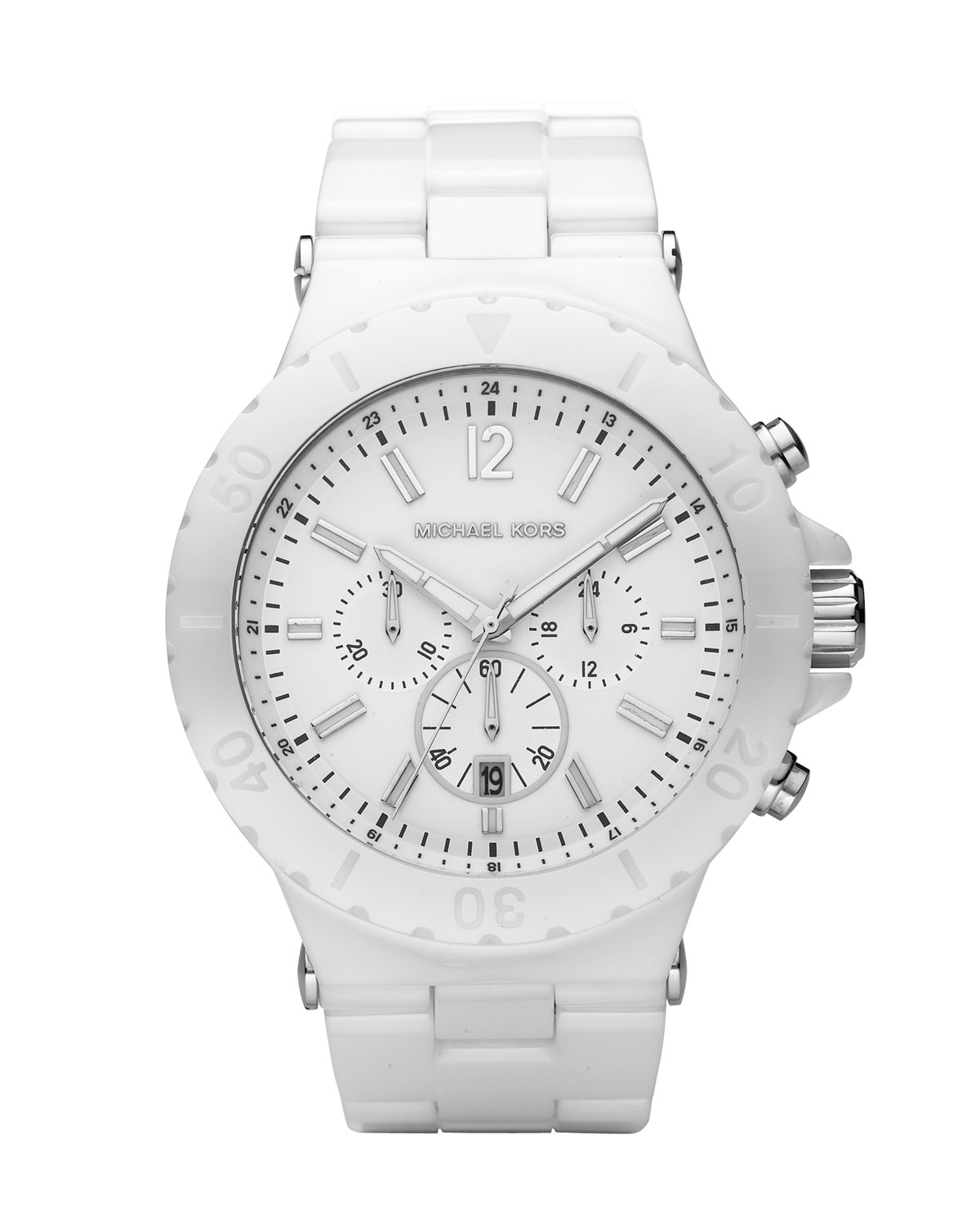 Michael Kors White Ceramic Chronograph Watch for Men - Lyst