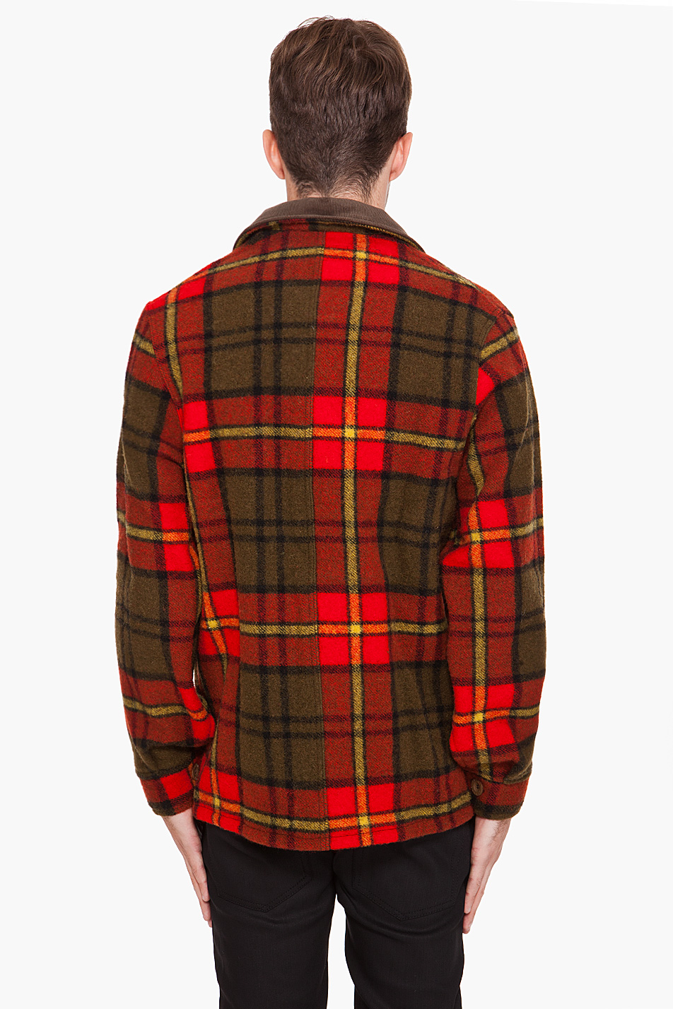 Junya Watanabe Plaid Jacket in Red for Men - Lyst
