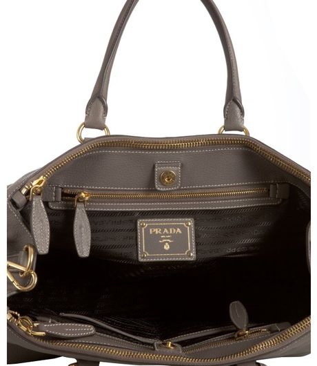 Prada Leather Handbag Clay Gray's | semashow.com