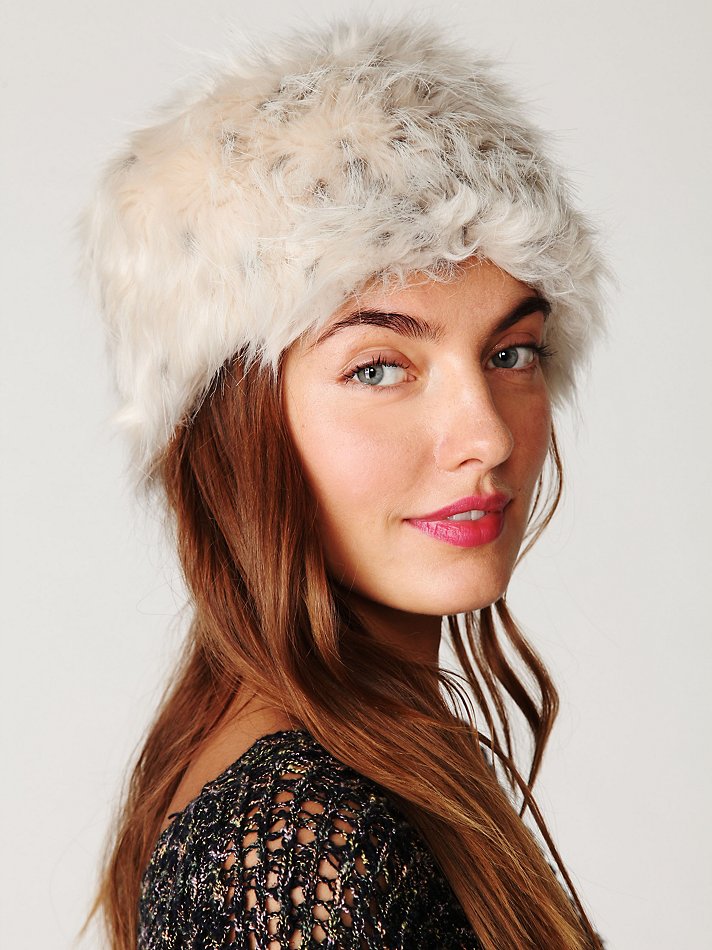 Free People Babushka Faux Fur Hat in Cream (Natural) - Lyst