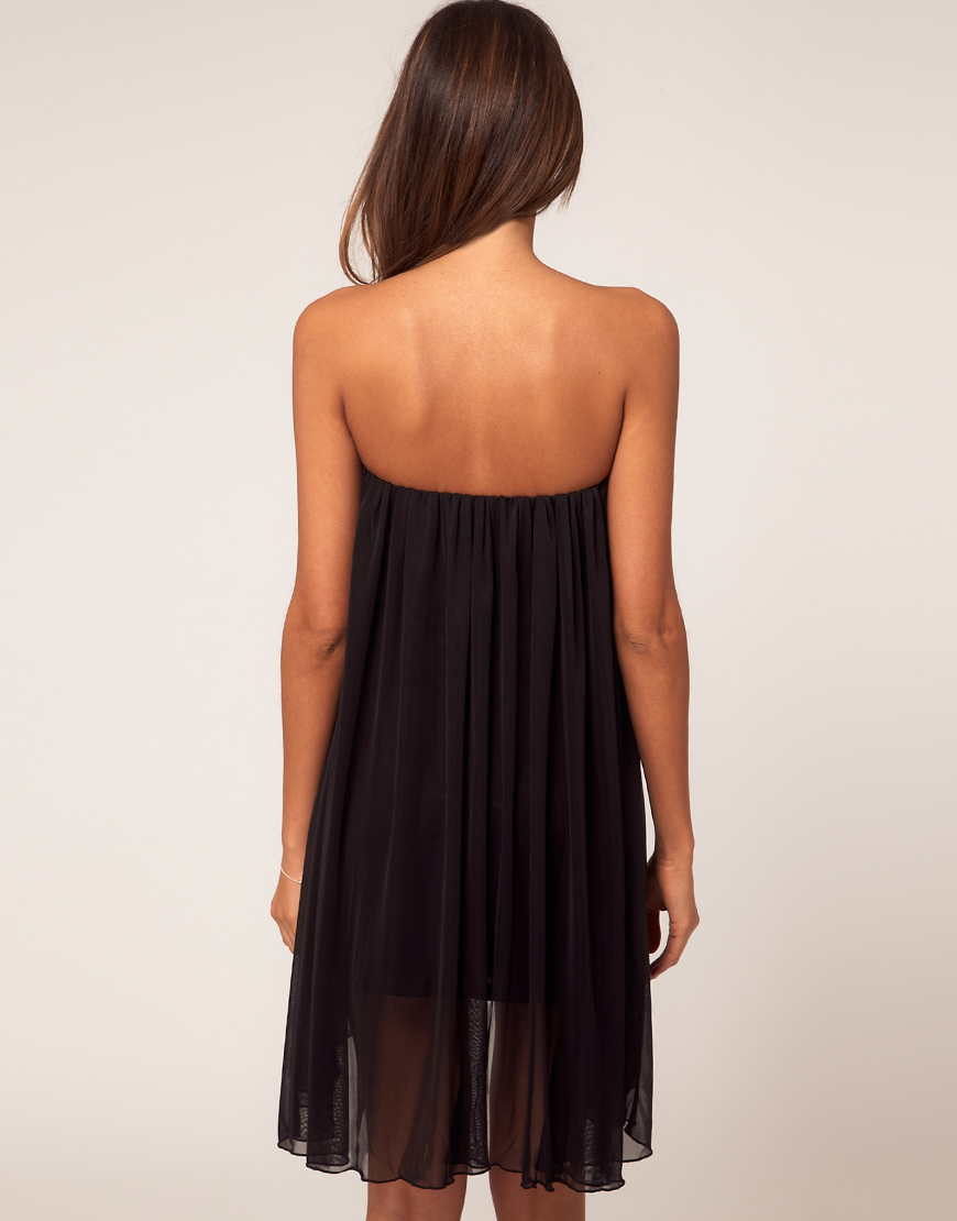 Lyst Asos Collection Strapless Dress In Black