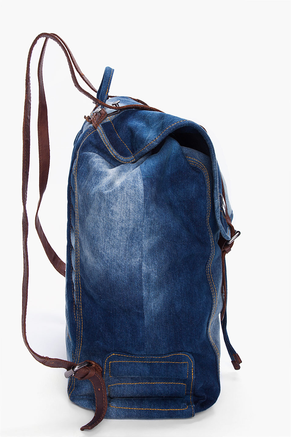 DIESEL Indigo Denim Backpack in Blue for Men - Lyst
