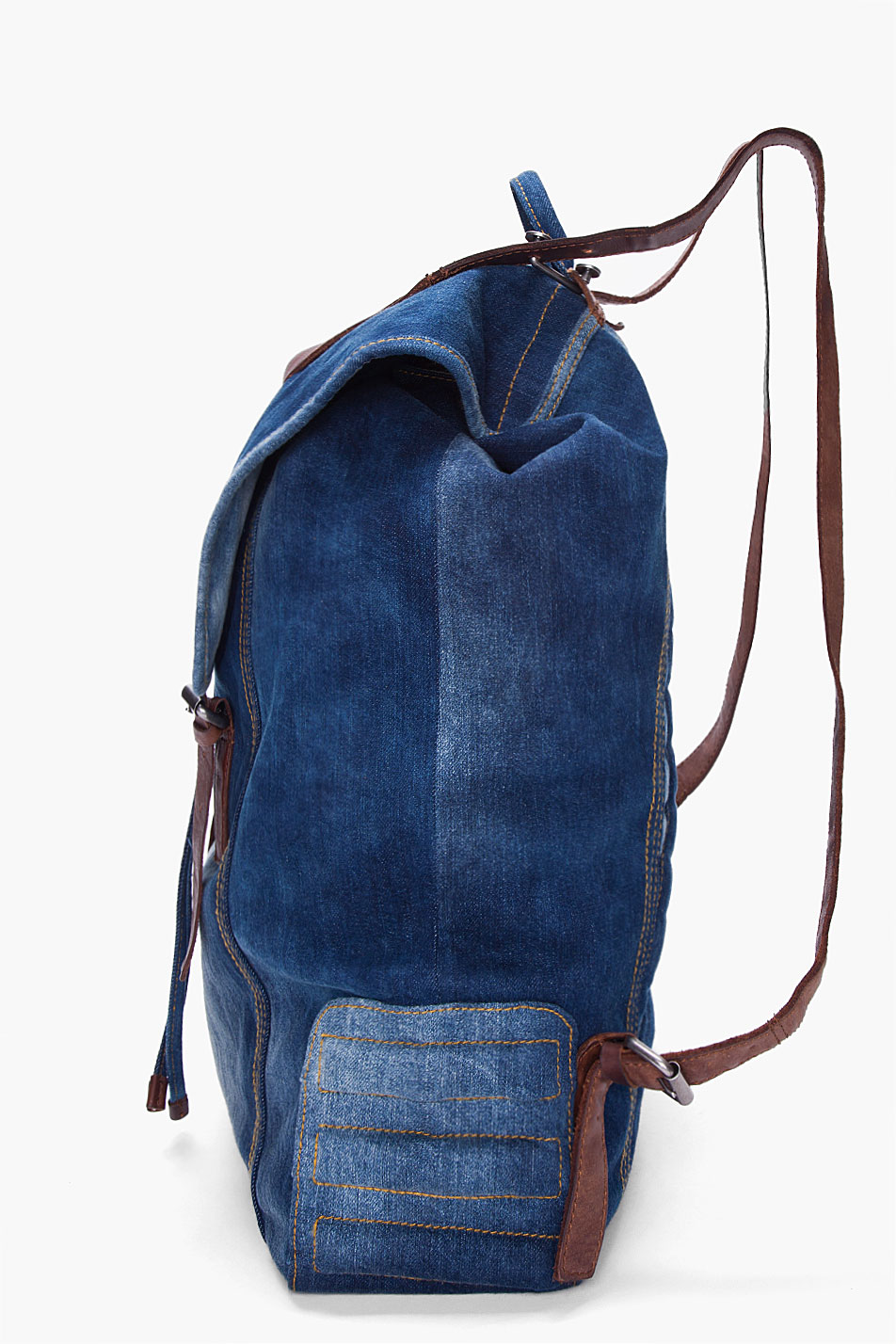 DIESEL Indigo Denim Backpack in Blue for Men - Lyst