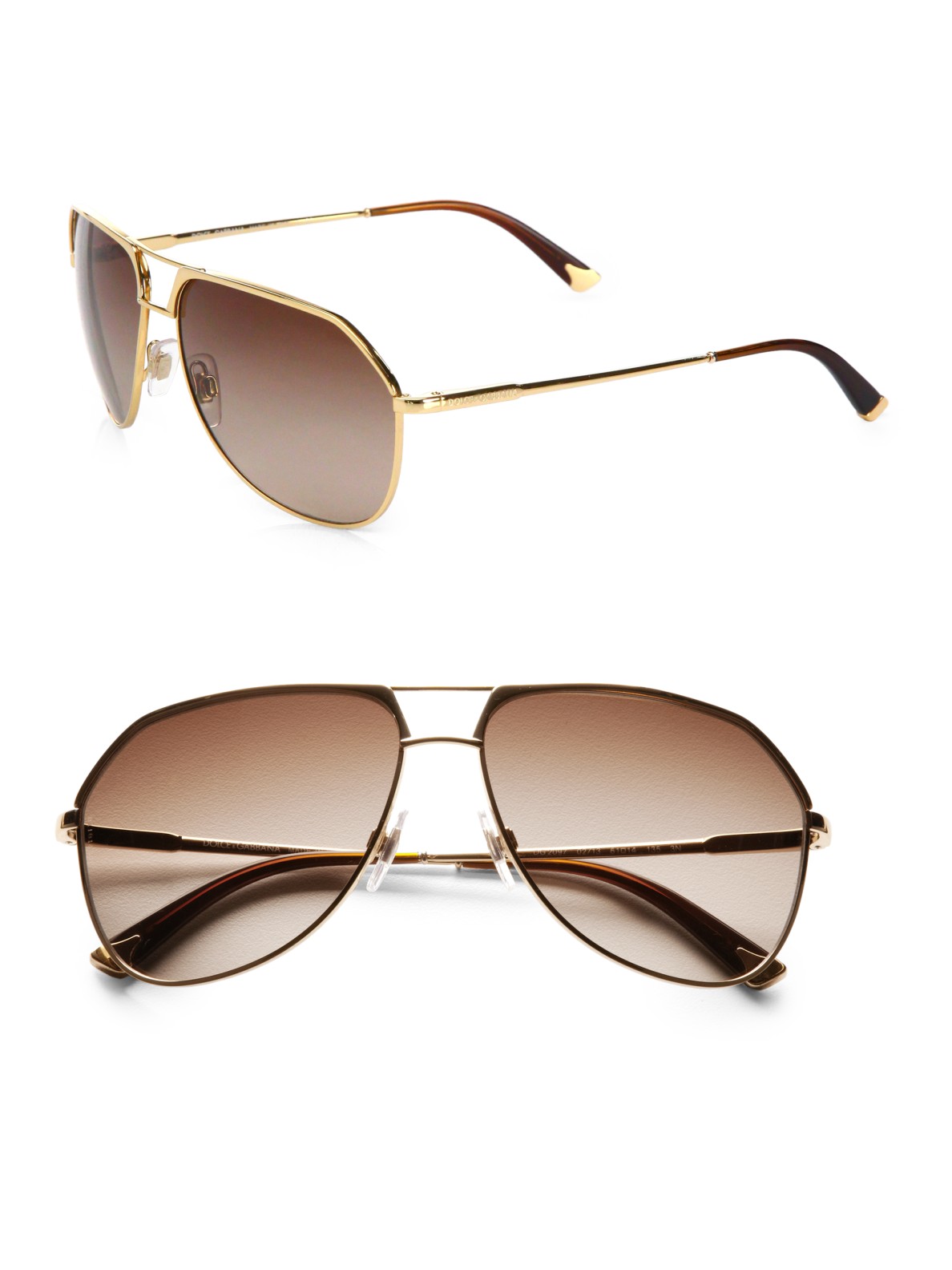 Lyst Dolce And Gabbana Metal Aviators In Metallic For Men