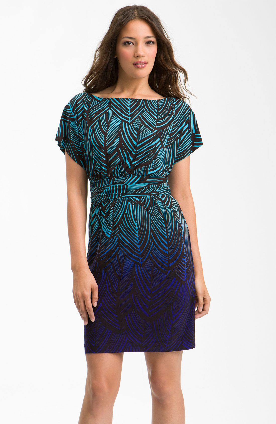 Trina turk Yadva Printed Dress in Blue (kahmir turq) | Lyst