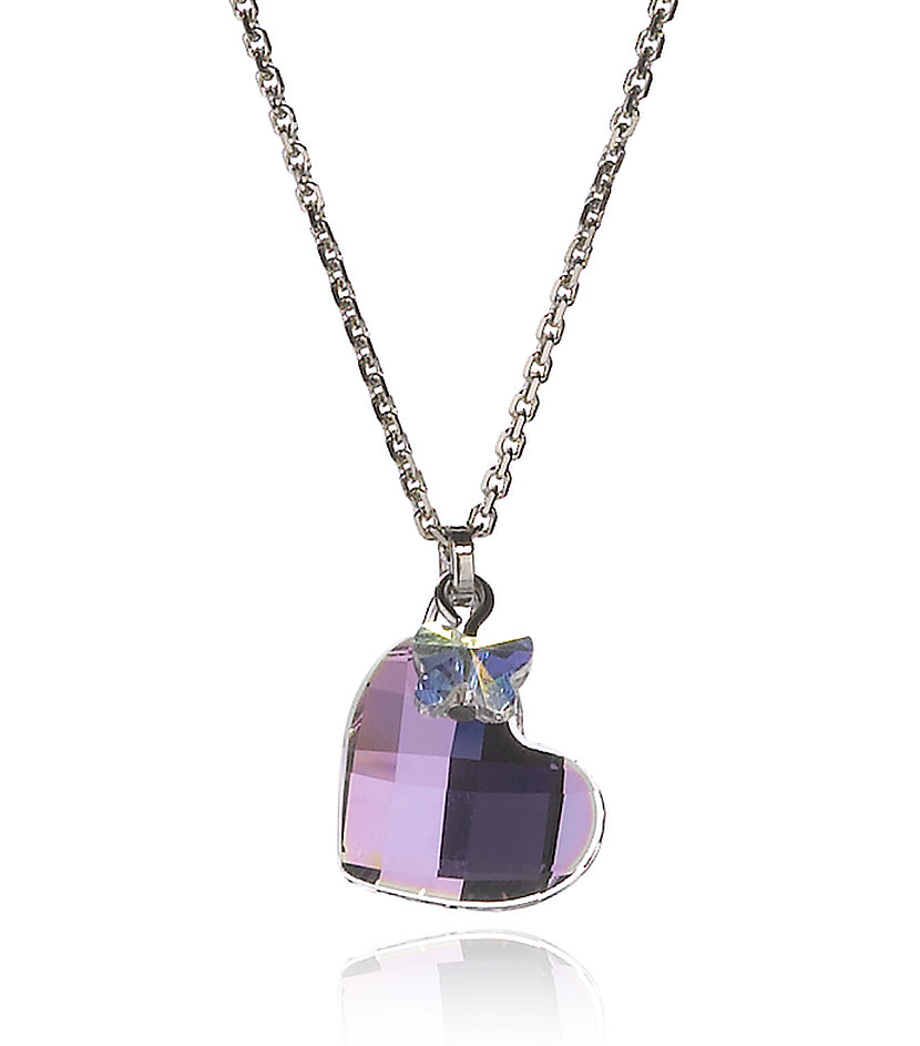 Swarovski Heart Mini Pendant in Purple (lilac) | Lyst