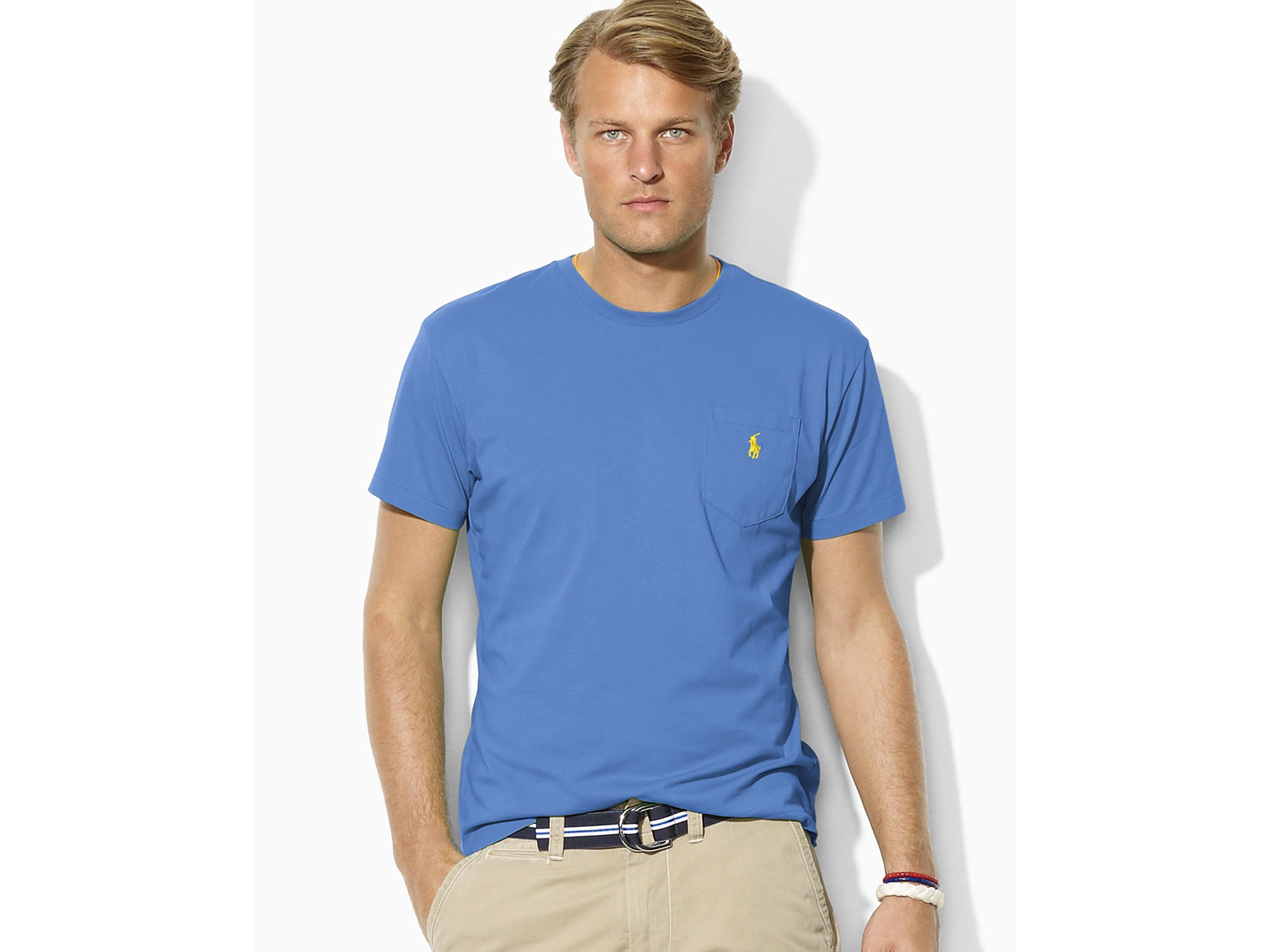 Lyst - Polo Ralph Lauren Classic Fit Short Sleeved Cotton Pocket Tee in ... Lyst - Polo Ralph Lauren Classic Fit Short Sleeved Cotton Pocket Tee in ...