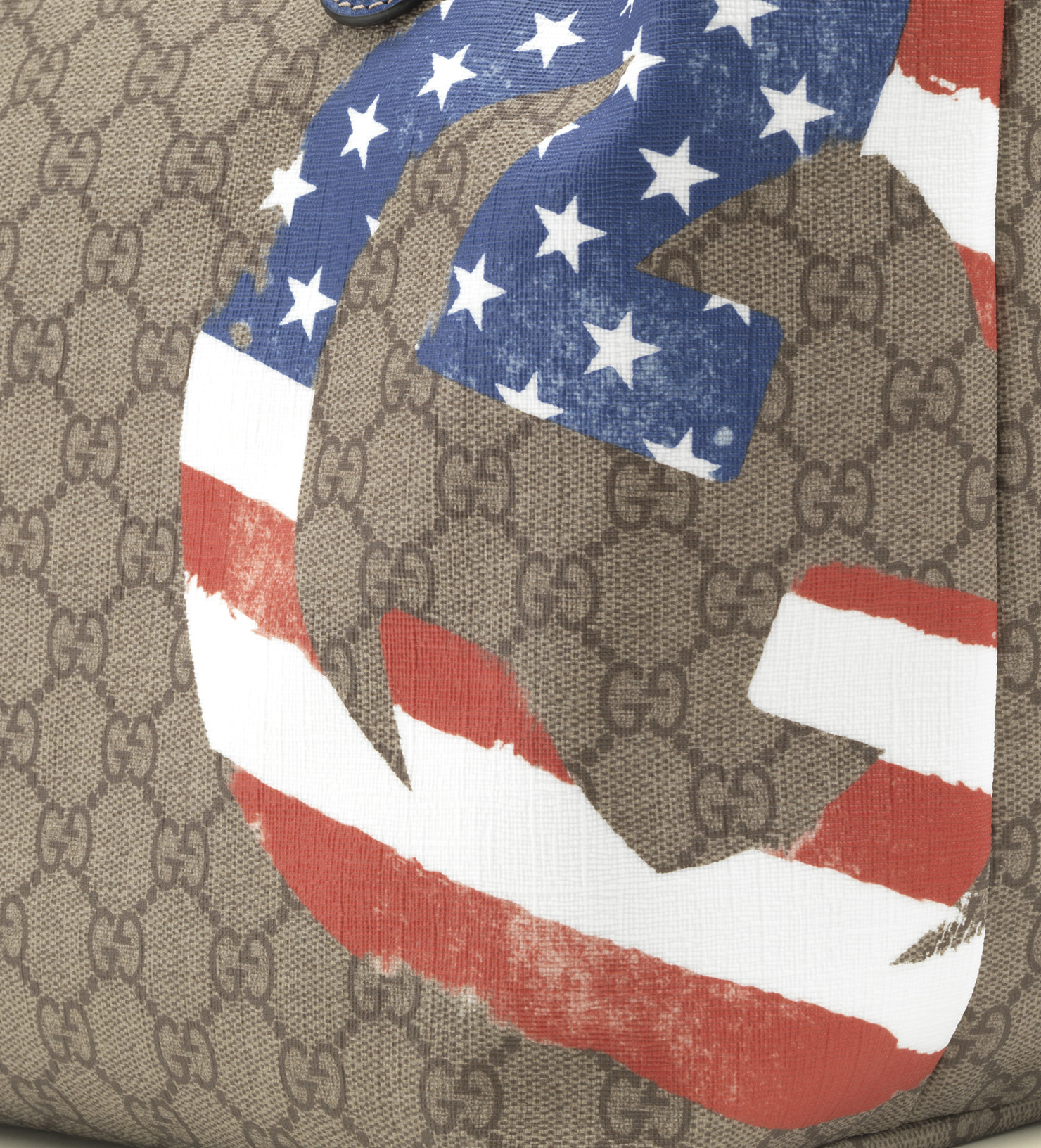 Gucci Usa Gg Flag Collection Tote in Brown - Lyst