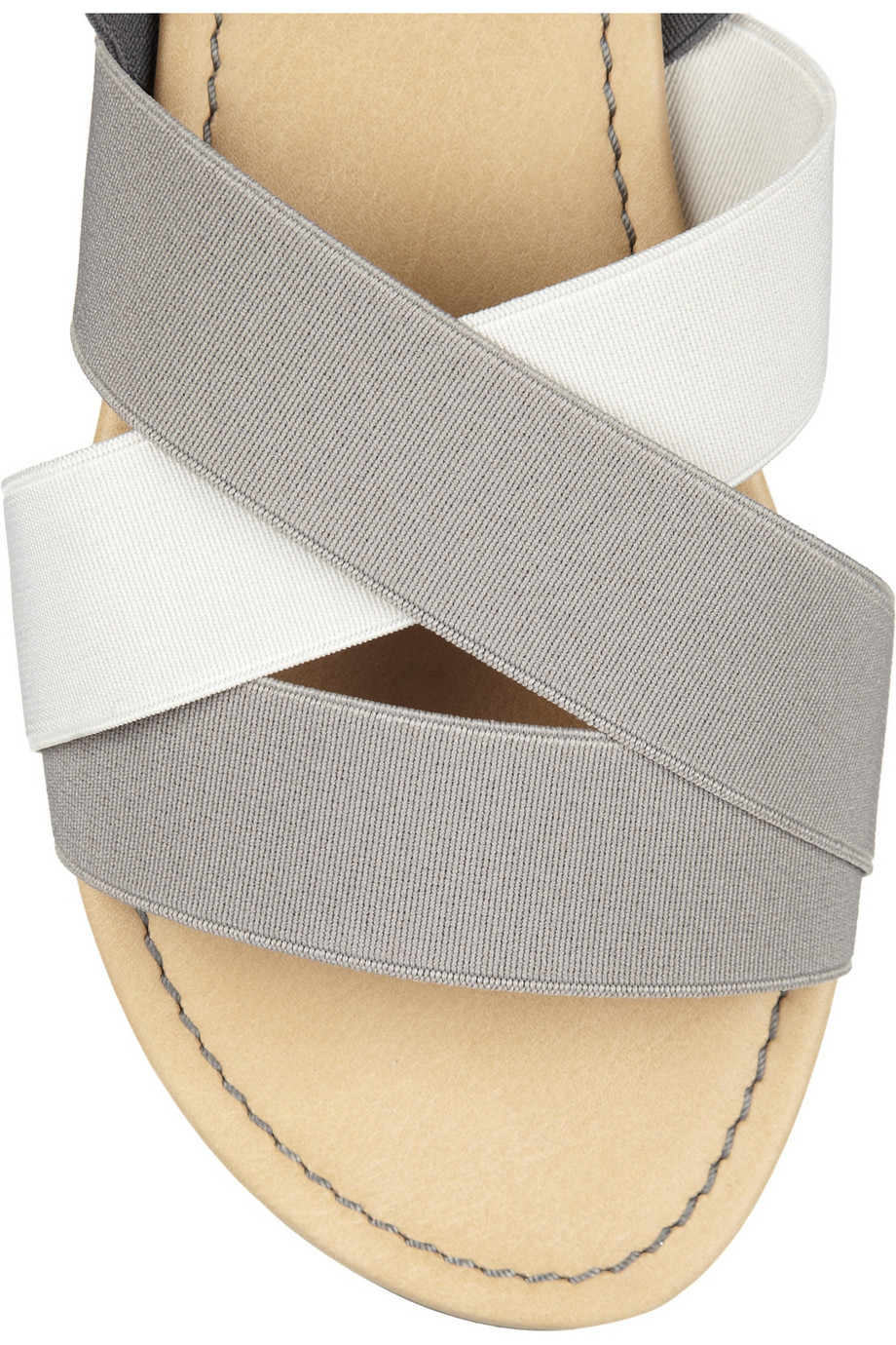 Elastic Strappy Flat Sandals