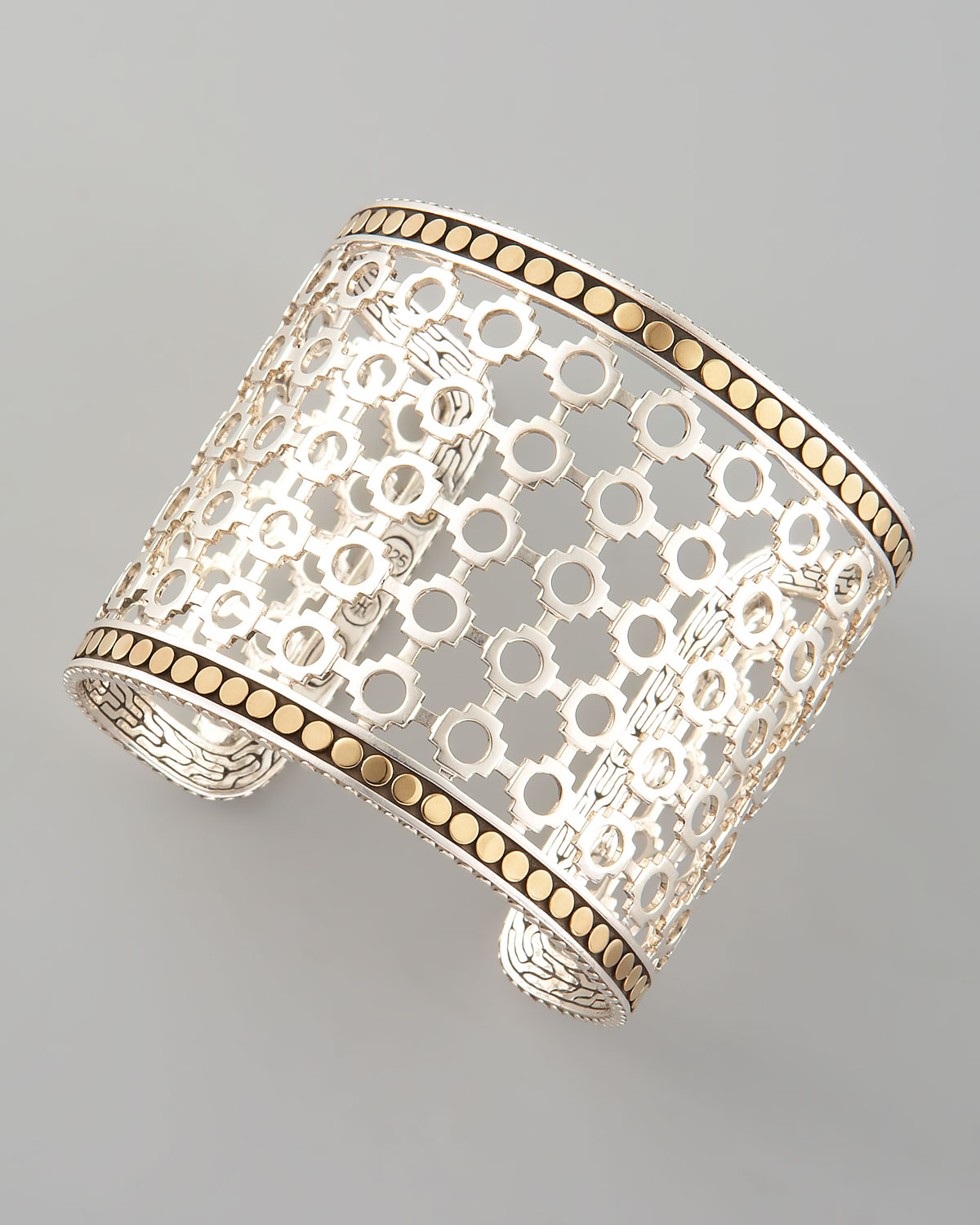 John Hardy Wide Dot Cuff in Metallic - Lyst John Hardy Wide Dot Cuff in Metallic - Lyst