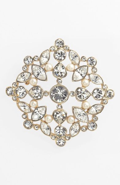 Givenchy Femme Brooch in Gold (clear crystal/ gold) | Lyst
