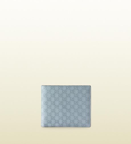 Gucci Light Blue Microguccissima Leather Bifold Wallet in Blue for Men ...