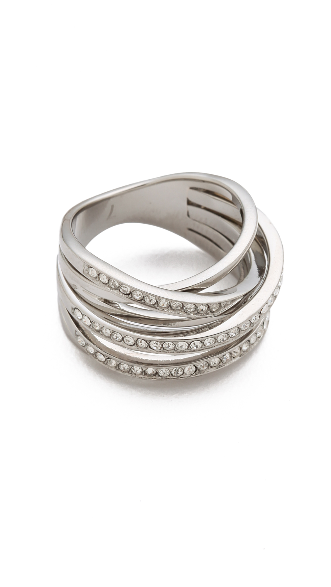 Lyst - Michael Kors Pavé Stack Ring in Metallic
