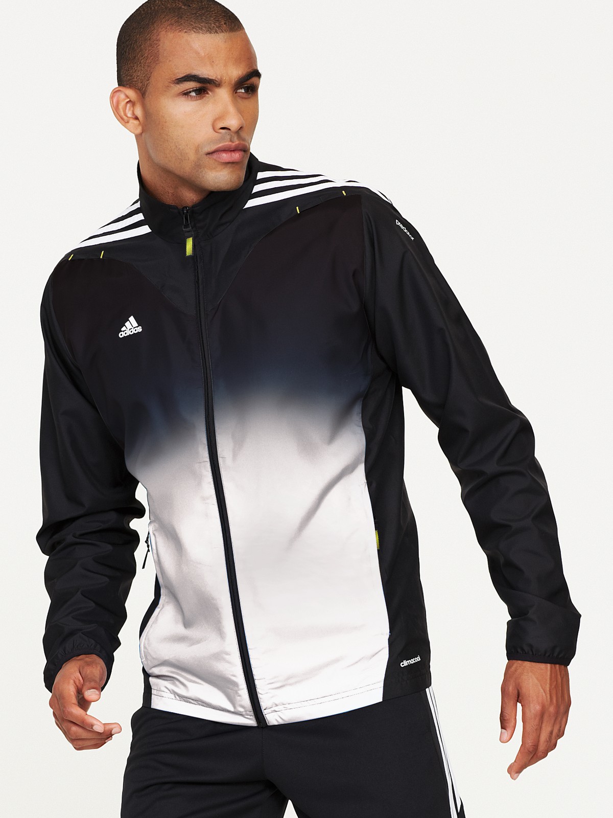Adidas Woven Jacket in White for Men (black/white) | Lyst