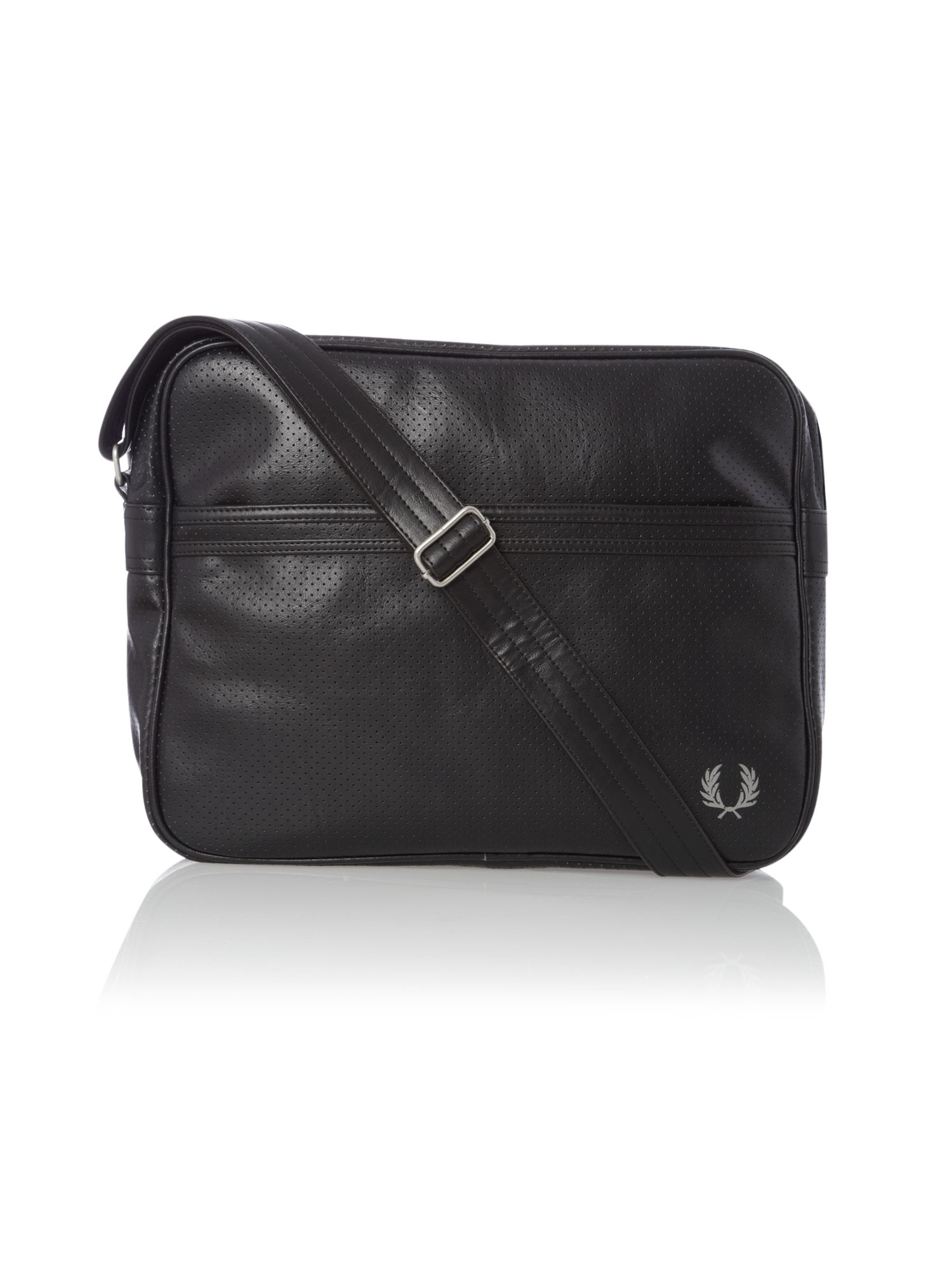 Fred perry Perforated Shoulder Bag in Black for Men | Lyst