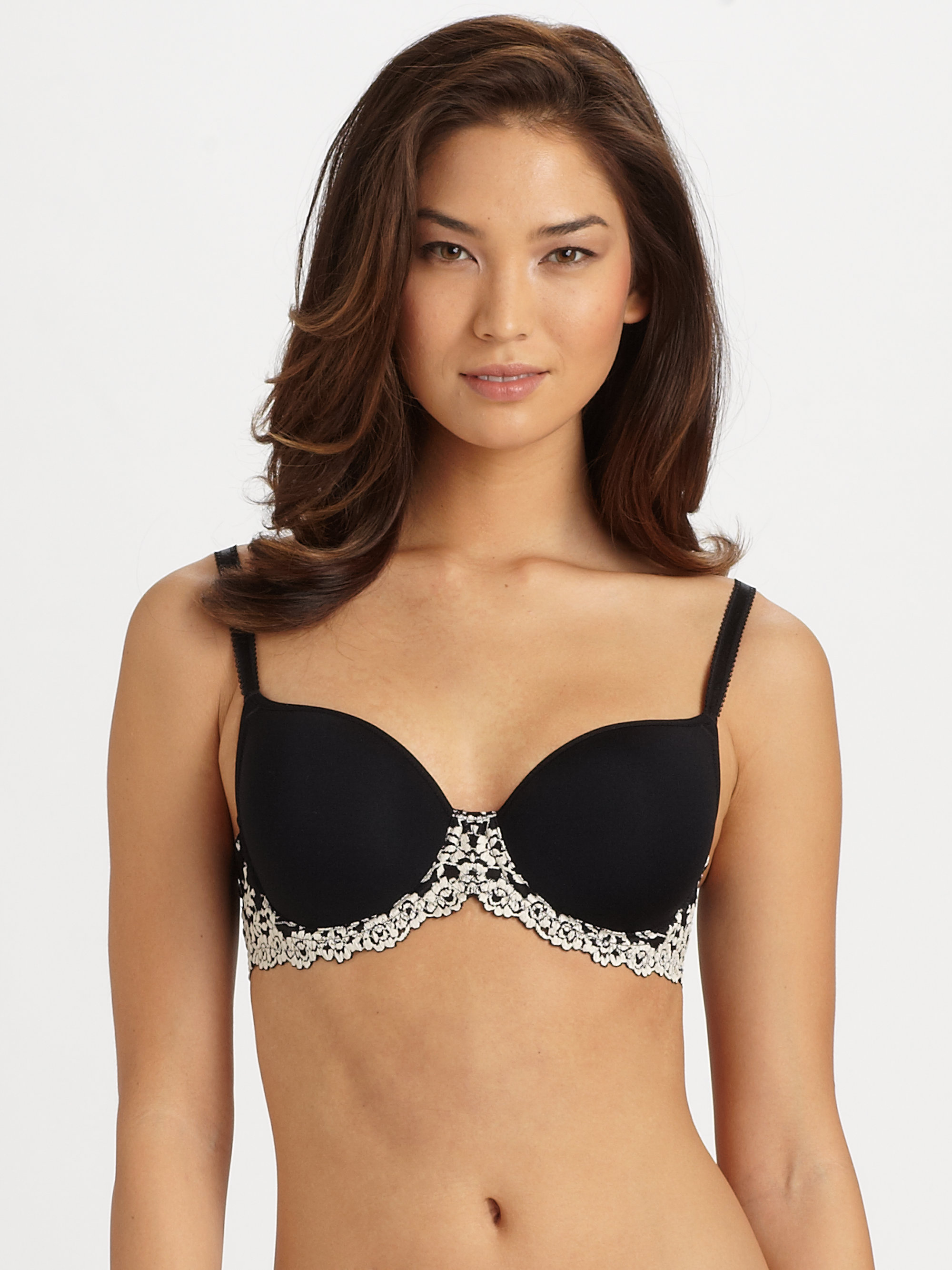 Wacoal Embrace Lace Contour Bra in Black | Lyst Wacoal Embrace Lace Contour Bra in Black | Lyst