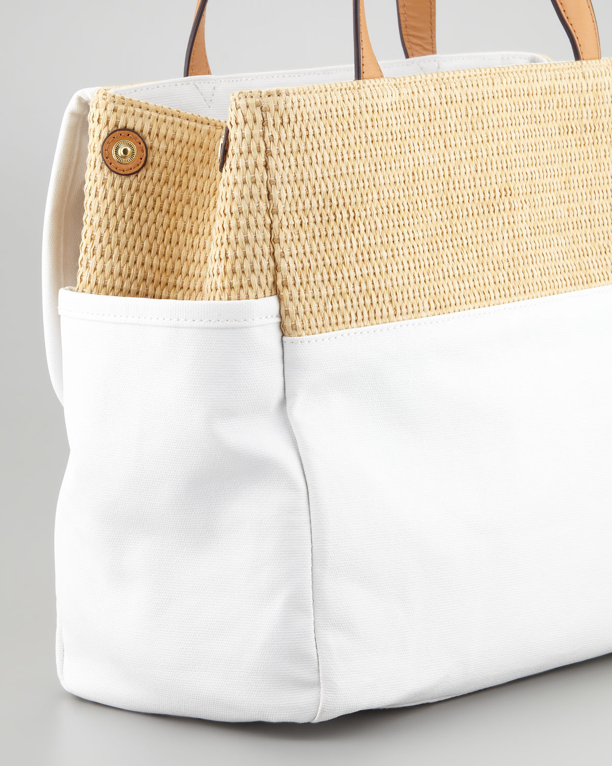 Tory Burch Pierson Mini Beach Tote Bag in Natural - Lyst