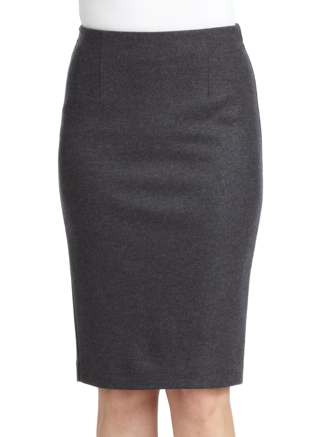 Lyst - Max Mara Virgin Wool Pencil Skirt in Blue