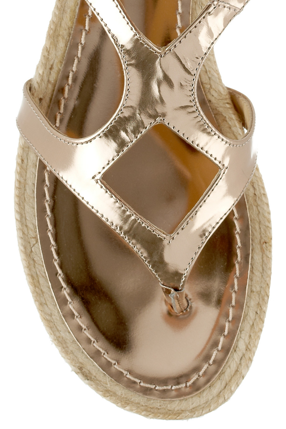 Jimmy Choo Peachy Metallic Leather Gladiator Sandals Lyst