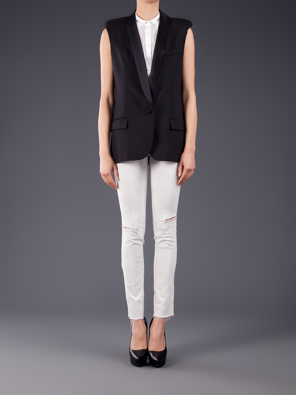Lyst Smythe Tuxedo Vest In Black