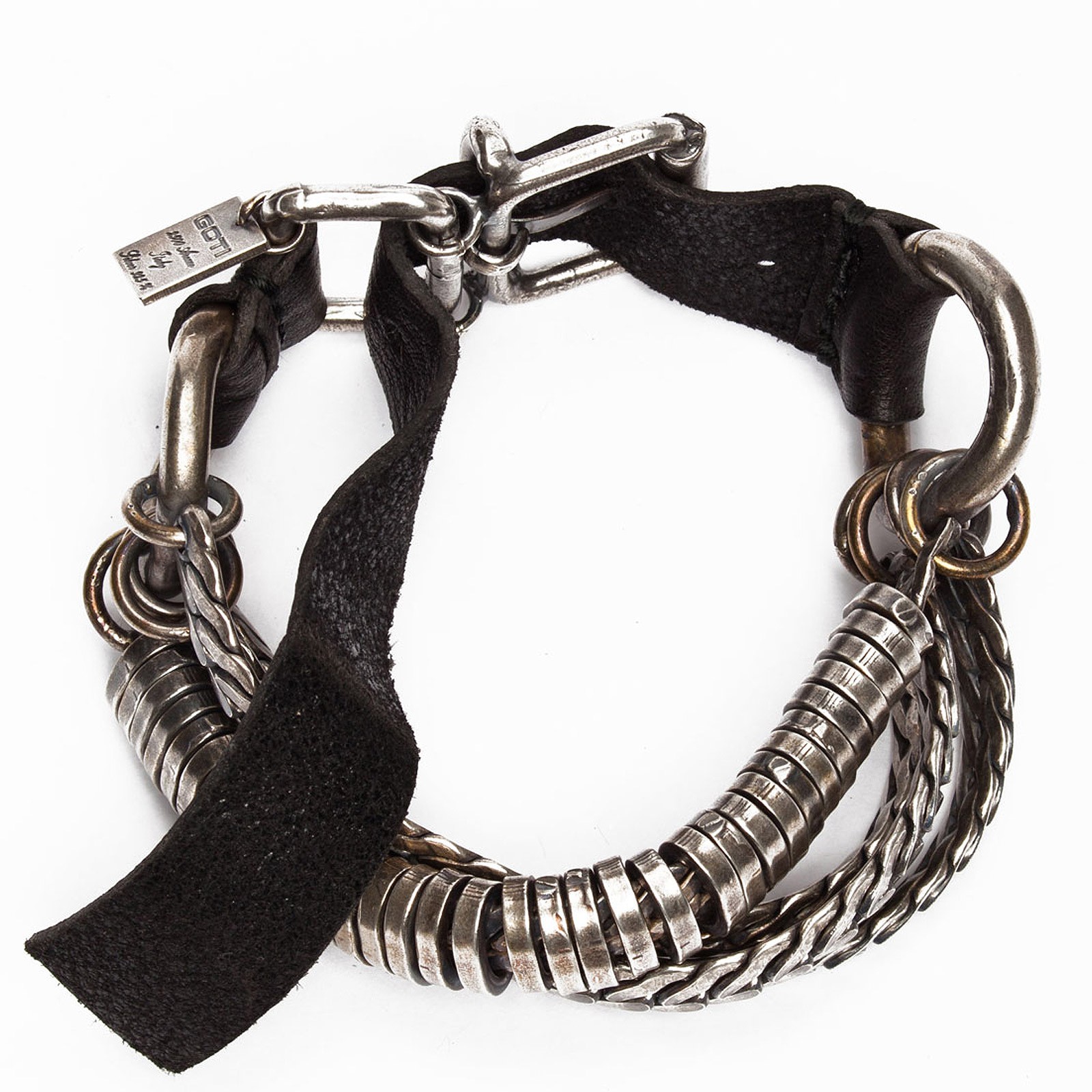 Goti Bracelet in Silver for Men (Brown) | Lyst