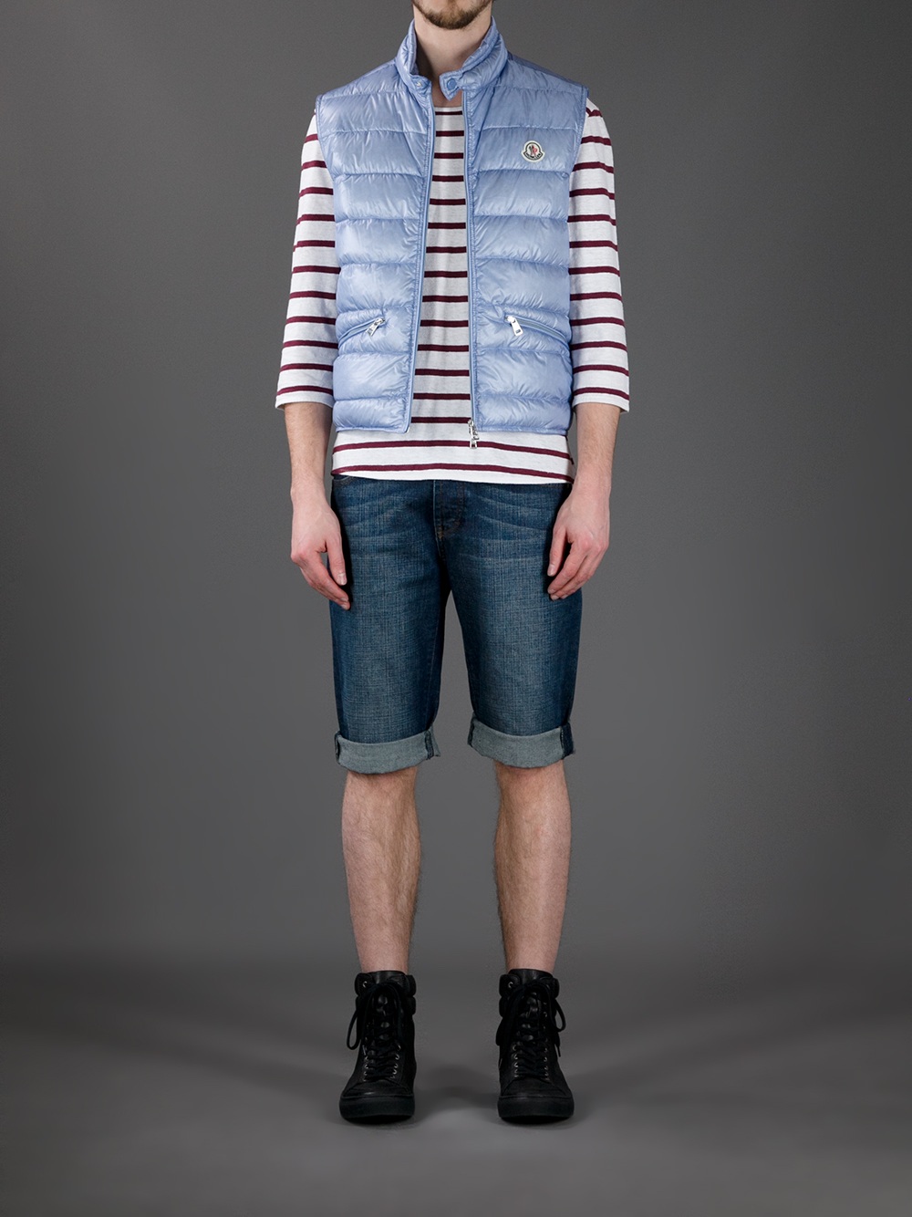 Moncler Gui Gilet in Blue for Men - Lyst