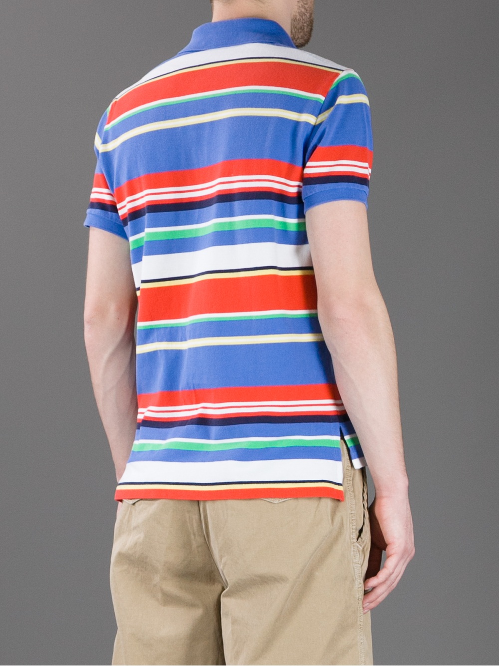 Polo Ralph Lauren Striped Polo Shirt in Blue for Men - Lyst