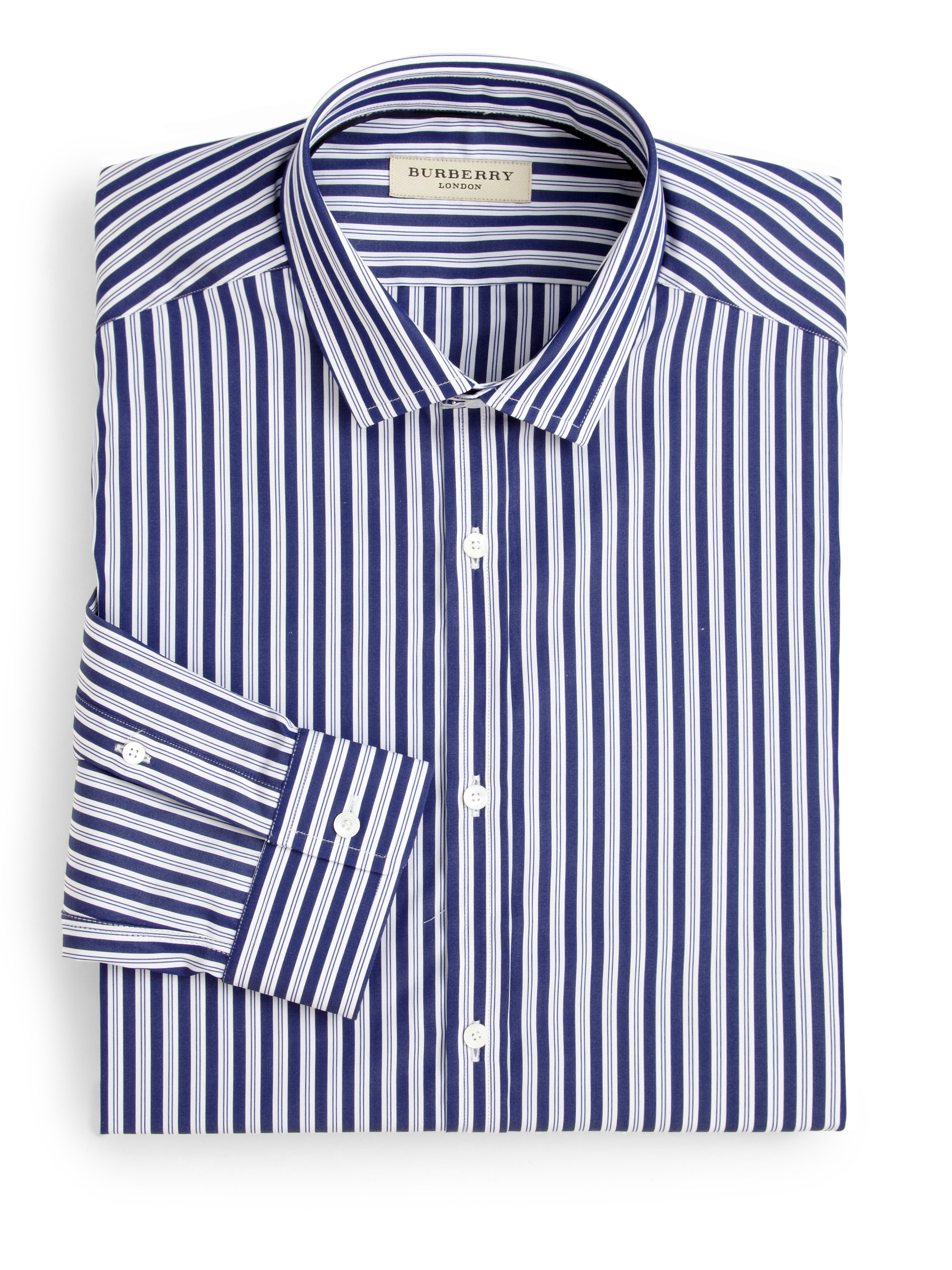 Lyst Burberry Halesforth Striped Dress Shirt In Blue For Men